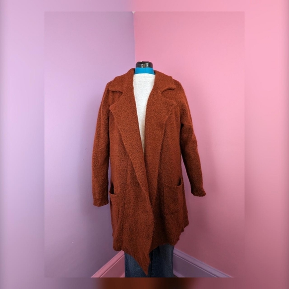 Absolutely Famous | Sweaters | Absolutely Famous Rust Orange Open Front ...